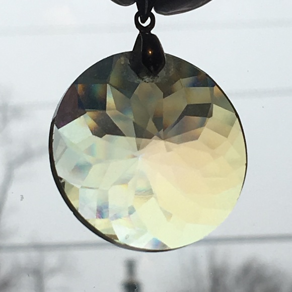 Jewelry | Beaded Necklace With Crystal Glass Medallion | Poshmark